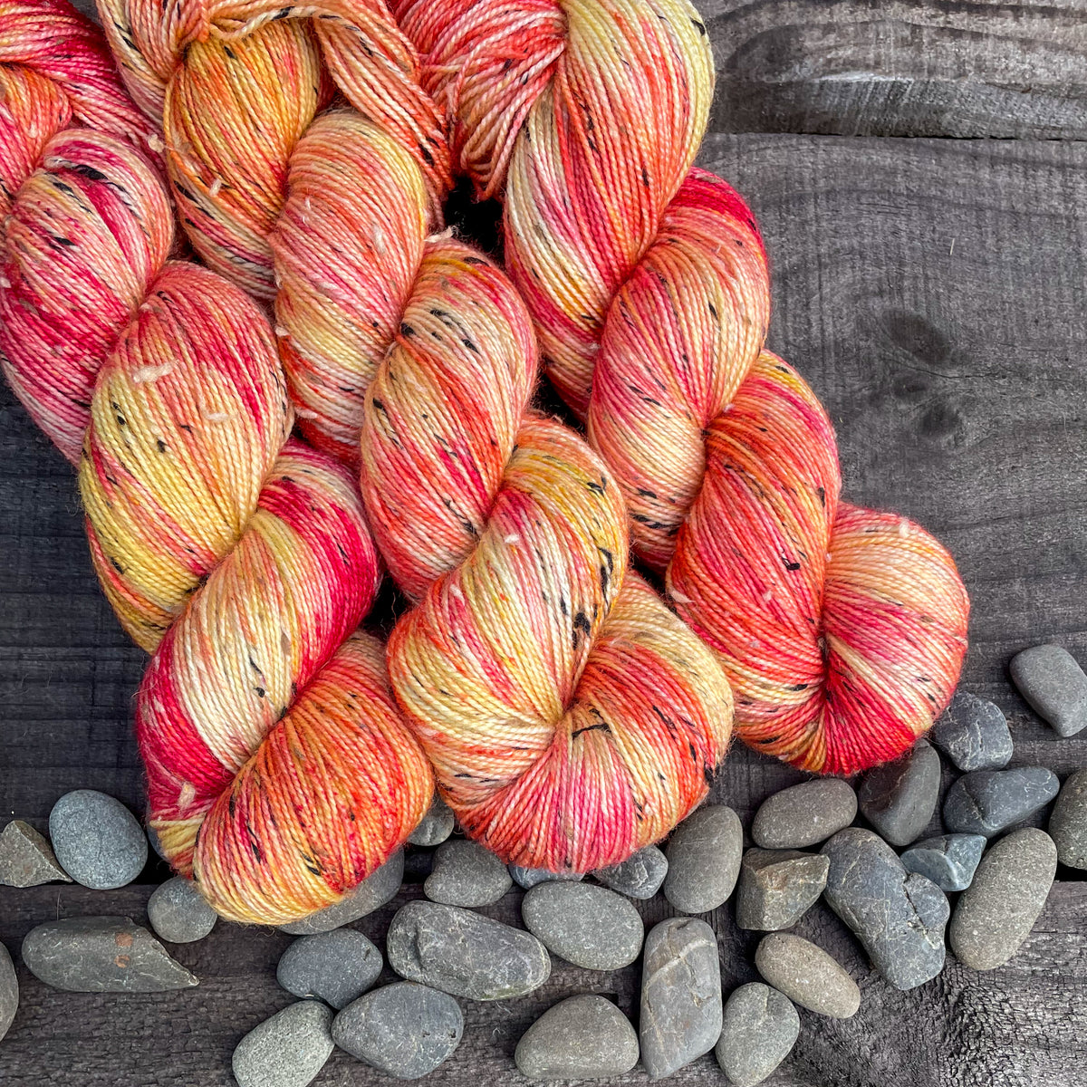 Flaming Sword ~ Tweedy ~ Donegal Nep Merino Sock – Yarn Therapy